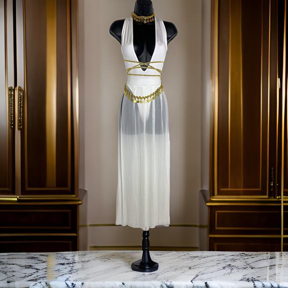 Molliwater | Dresses | Small Angel Roman Greek Goddess White Halloween ...